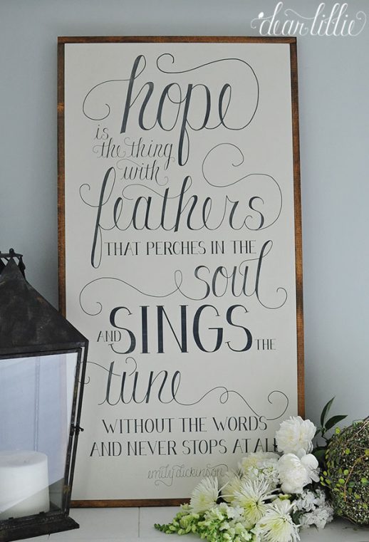 Hope Is Handmade Oversized Wood Sign Dear Lillie Studio